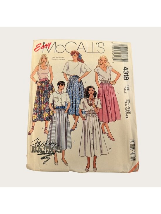 McCall's | Office | Vintage 98s Mccalls Sewing Pattern 4318 Misses ...